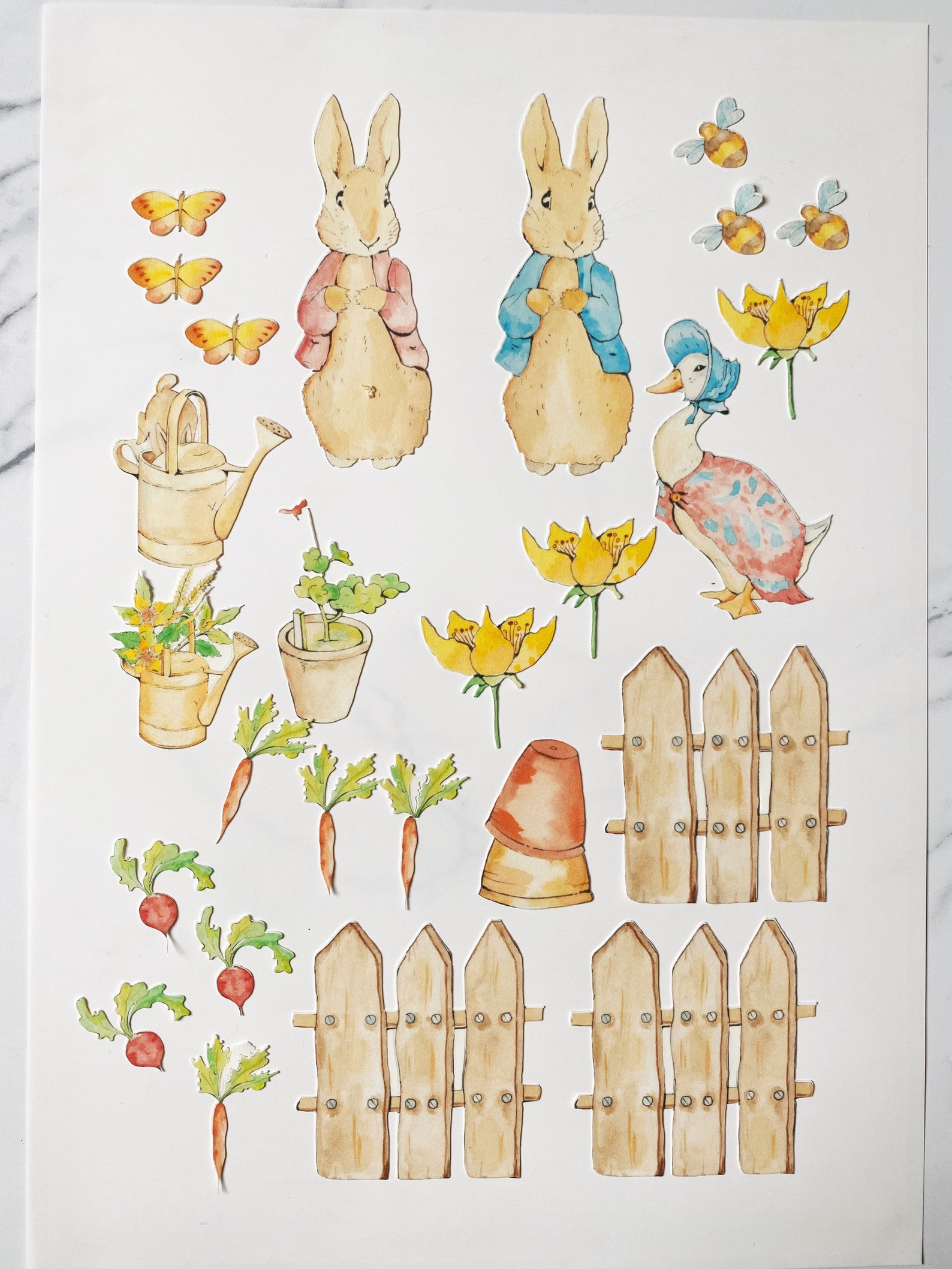Cake Scene Pre-cut Peter Rabbit Edible Image Toppers - Etsy