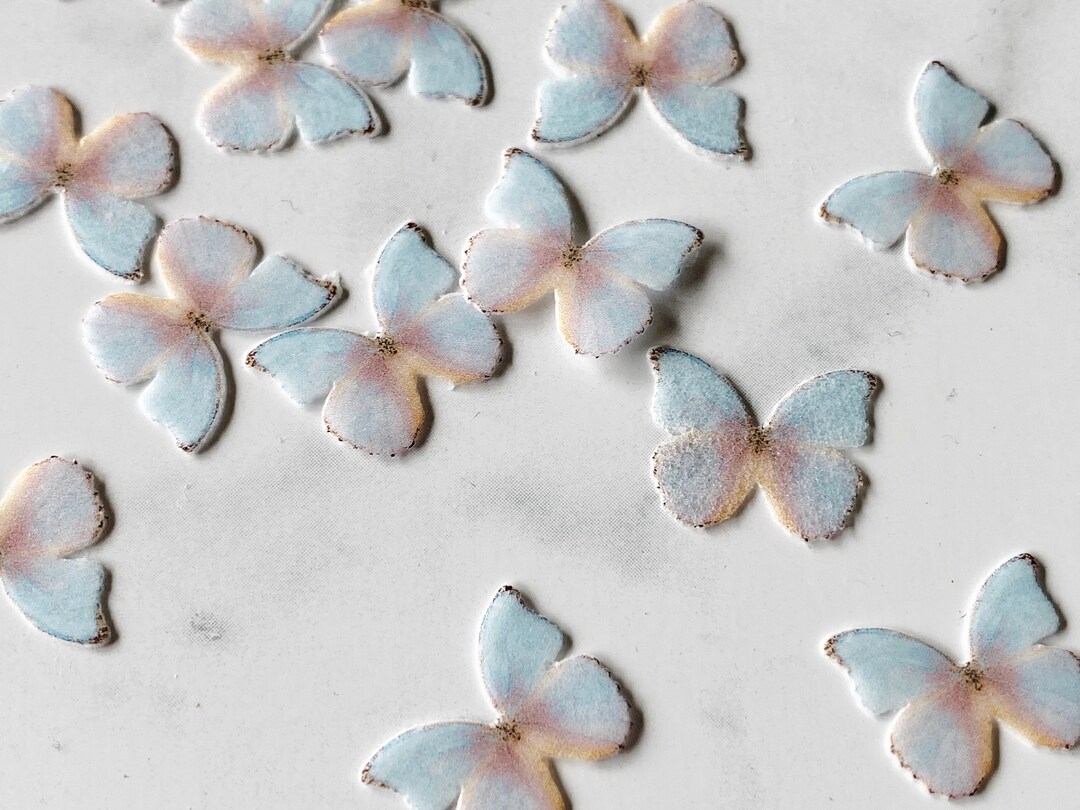 Pack of Mini Purple/blue Wafer Die Cut Butterflies, Wafer Butterflies ...