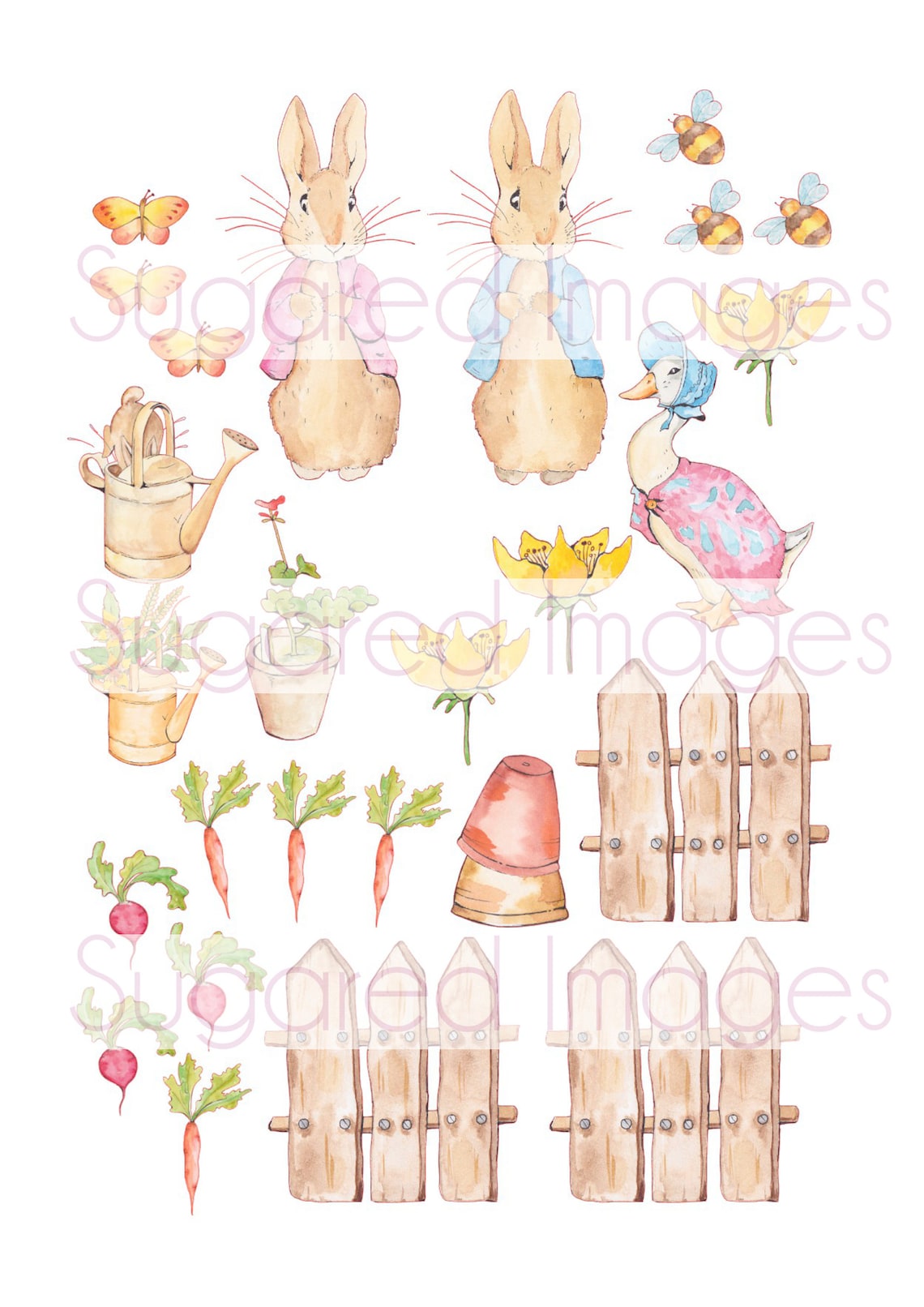 Cake Scene Pre-cut Peter Rabbit Edible Image Toppers - Etsy