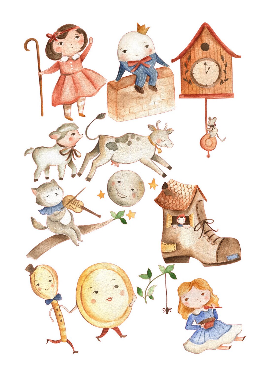 Nursery Rhyme Cake Scene Pre-cut Edible Images for Cakes - Etsy