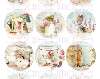 Peter Rabbit Pastel Card Toppers/ Place Cards Party Baby Shower ...