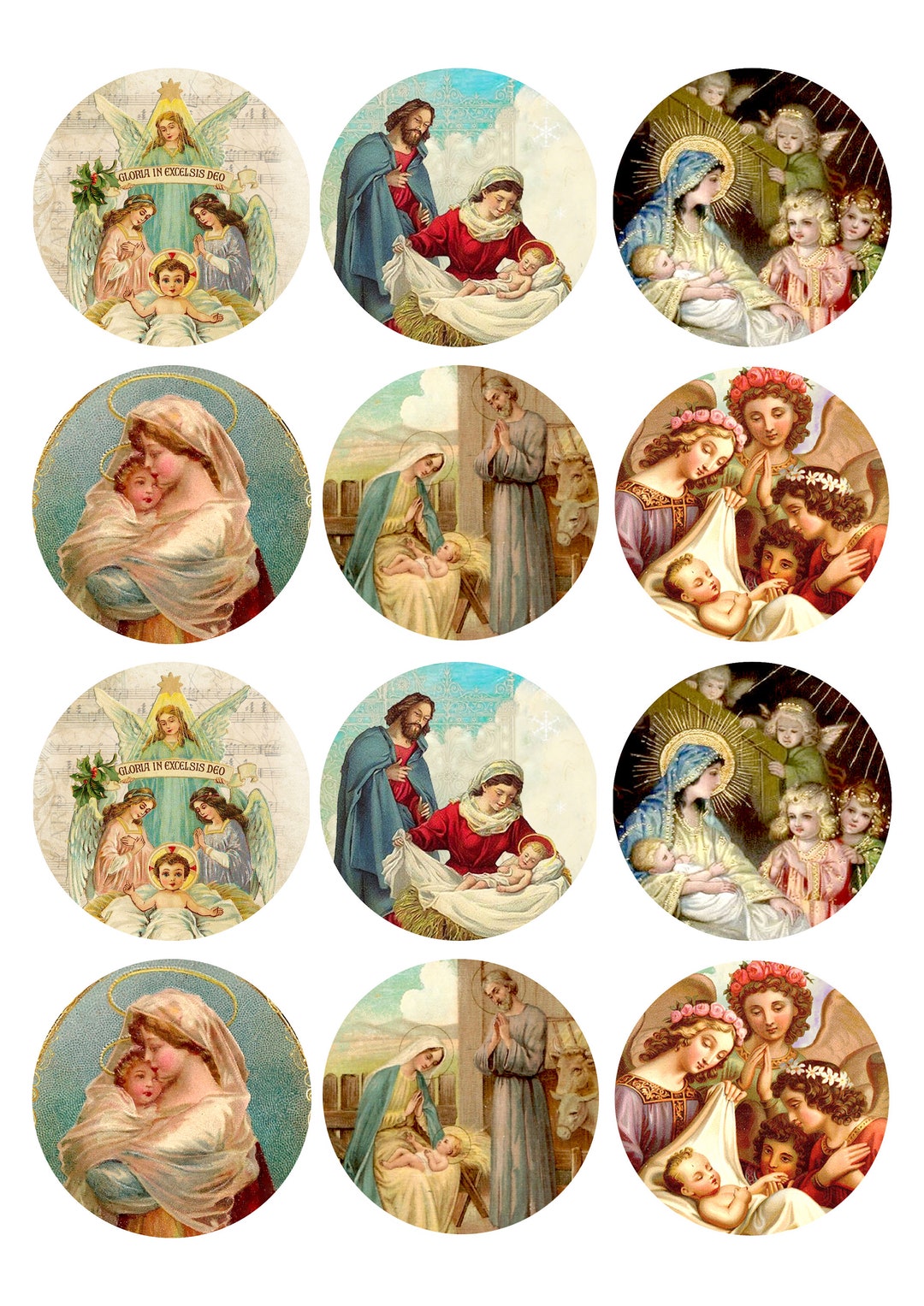 Nativity Christmas Edible Image Toppers - Etsy