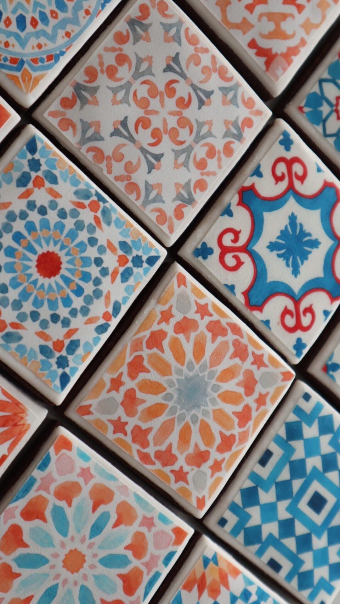 Various Moroccan Watercolour Edible Image Tiles - Etsy