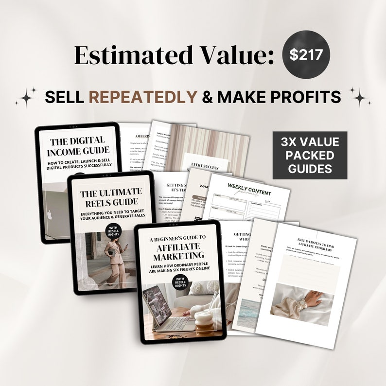 DFY Guide Bundle: Reels, Affiliate Marketing, Digital Income (PLR/MRR ...