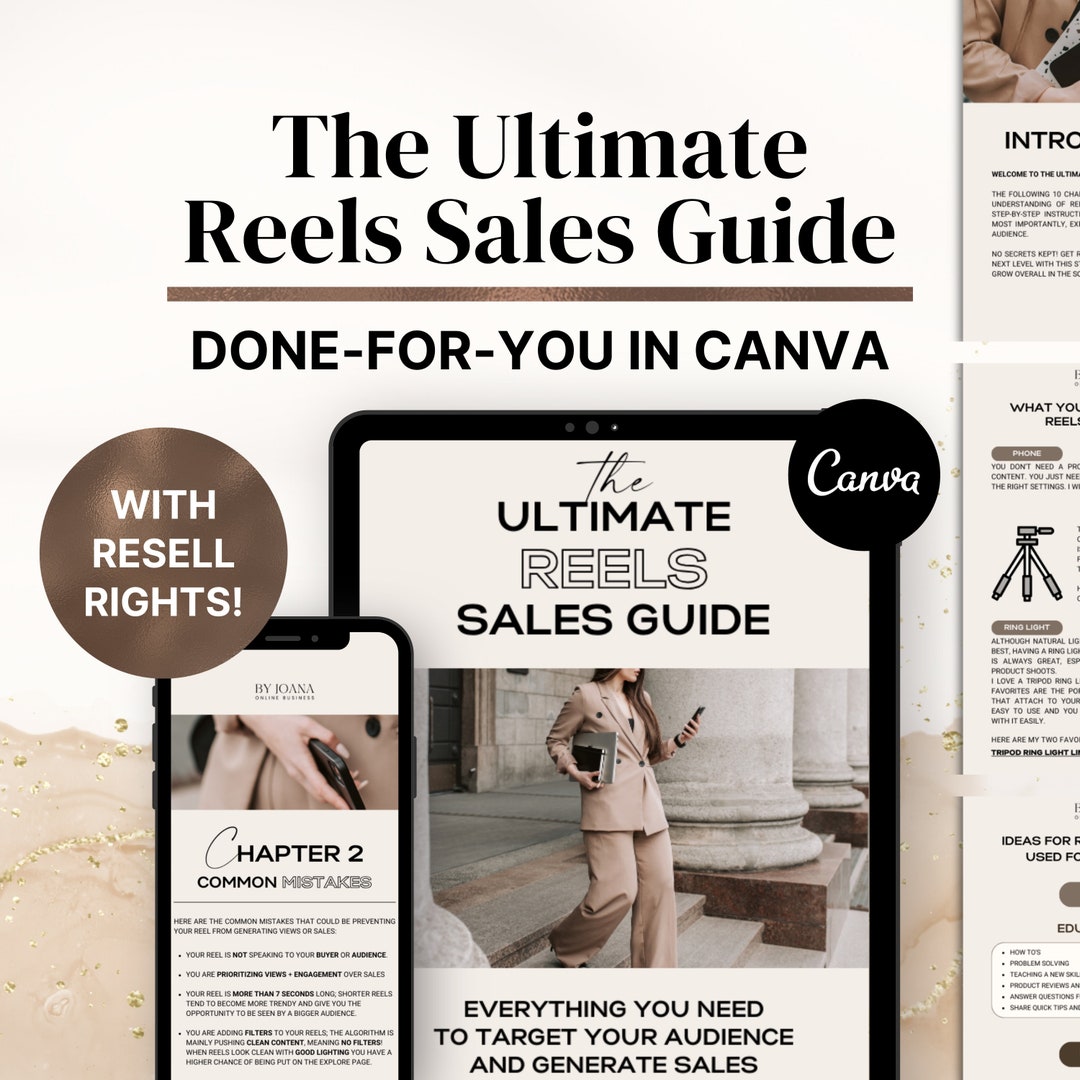 Fait pour vous: le guide de vente/livre électronique ultime de Reels avec droits de marque ...