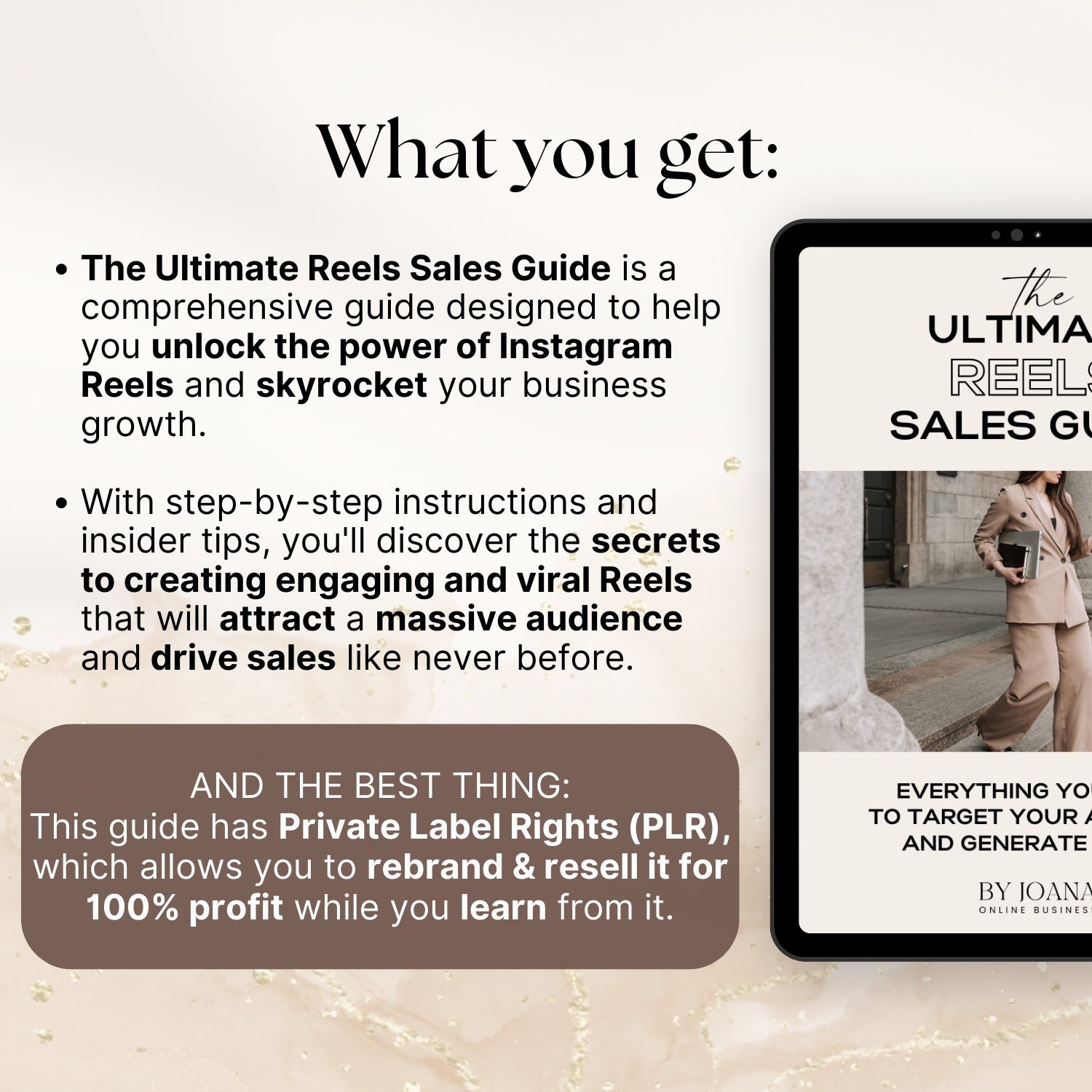 Fait pour vous: le guide de vente/livre électronique ultime de Reels avec droits de marque ...