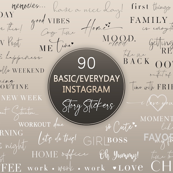 Aesthetic Instagram Stickers - Etsy