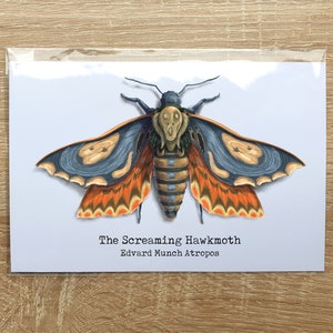 Edvard Munch's the Scream Hawkmoth Painting Print 6x8 | Framed ...