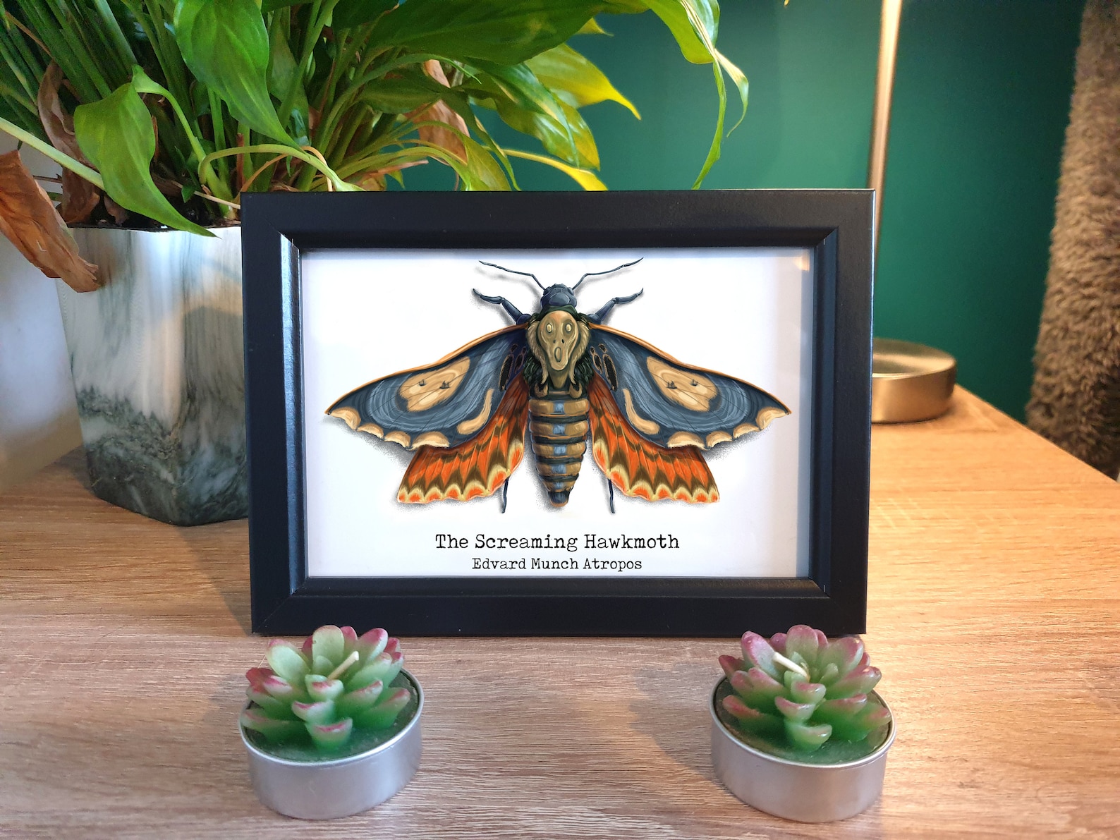 Edvard Munch's the Scream Hawkmoth Painting Print 6x8 | Framed ...
