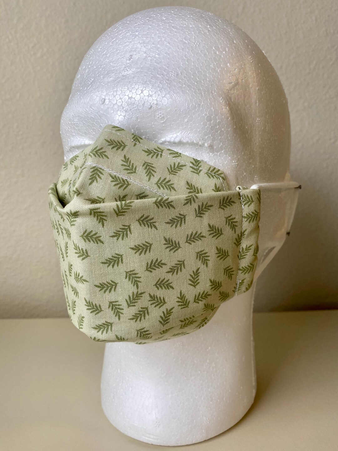 Green Fern Leaves Origami Cloth Mask - Etsy