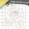 Single Line Rose Svg, Drawing File for Cricut Pen Svg Single Line ...
