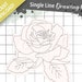 Single Line Rose Svg Drawing File for Cricut Pen Svg Single - Etsy