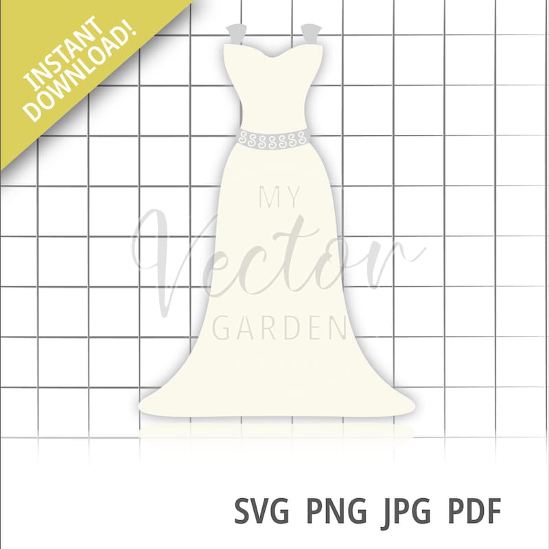 Wedding Dress Svg - Etsy