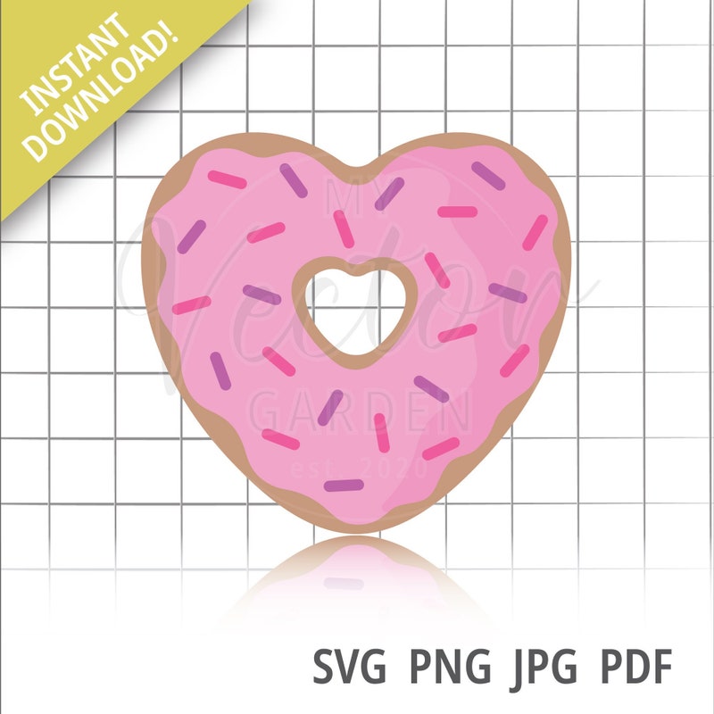 Valentine Donuts Clipart - Etsy