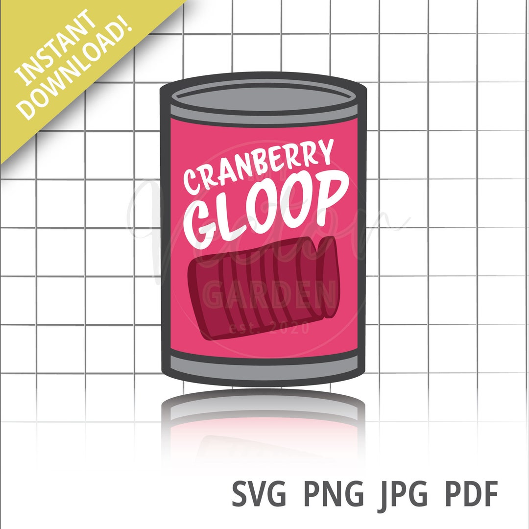 Cranberry Sauce Svg, Png Pdf Jpg Thanksgiving Clipart Cranberry Jelly ...