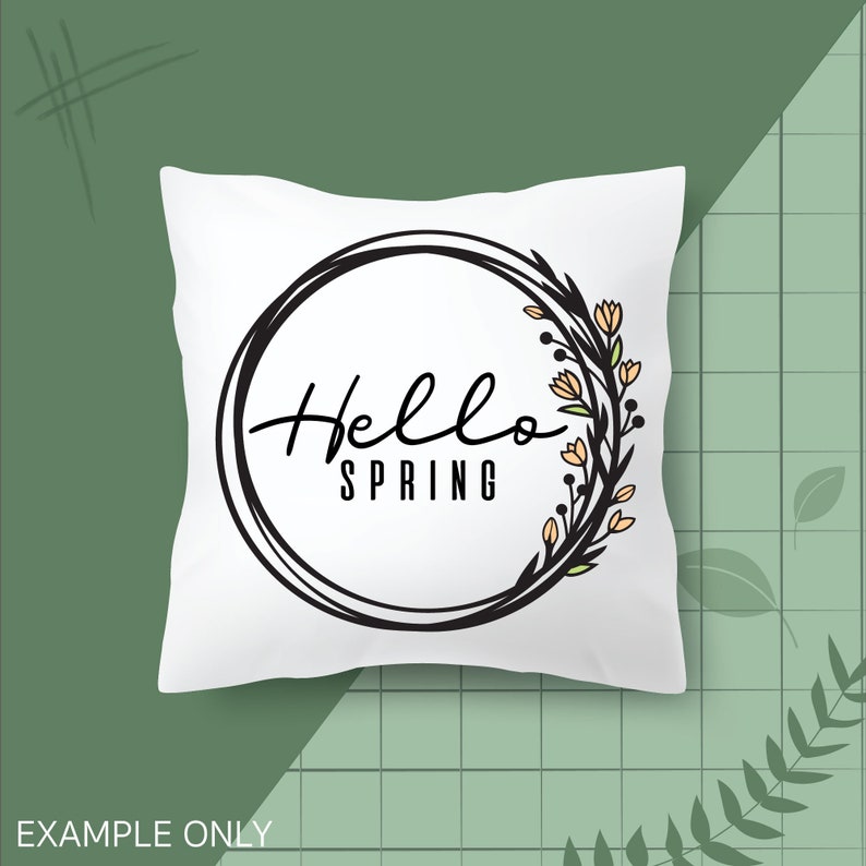 Floral Wreath Svg Spring Wreath File Circle Monogram Png - Etsy