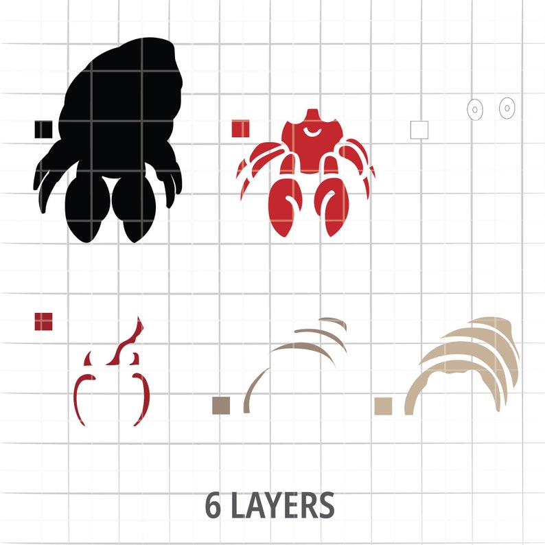 Hermit Crab Svg Beach Clipart Crab in Shell Svg Animal Clip | Etsy