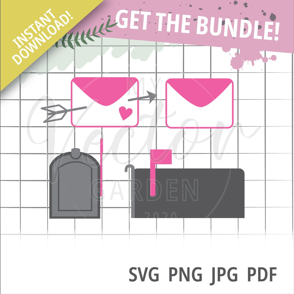 Mailbox With Letters Svg Envelope Svg Valentines Clipart Love - Etsy