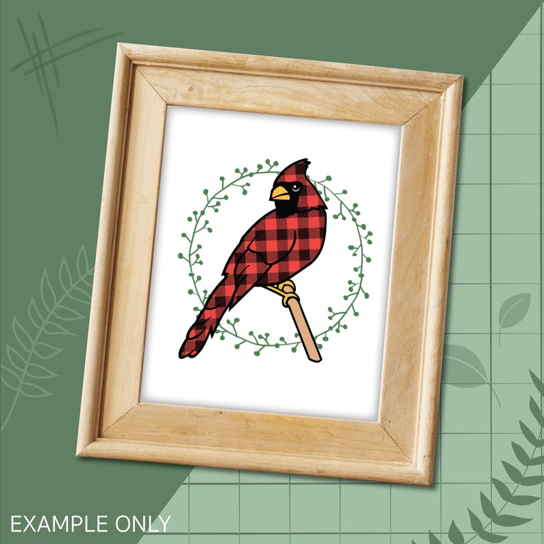 Cardinal Svg Bird Cut File Christmas Bird Image Perched Bird | Etsy
