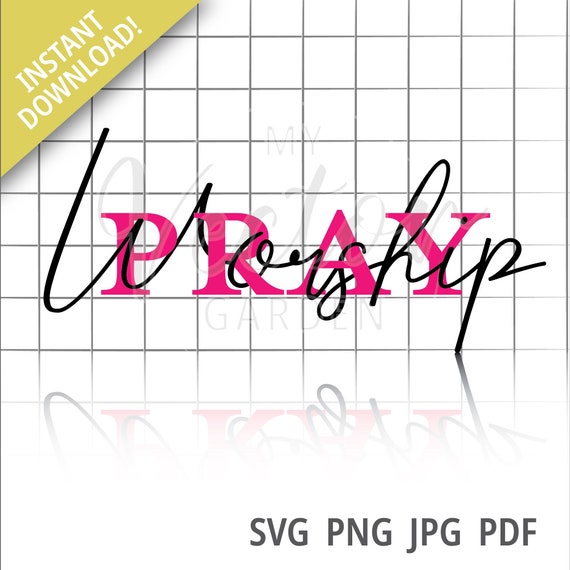 Adoración svg orar svg cristiano svg archivo para cricut | Etsy