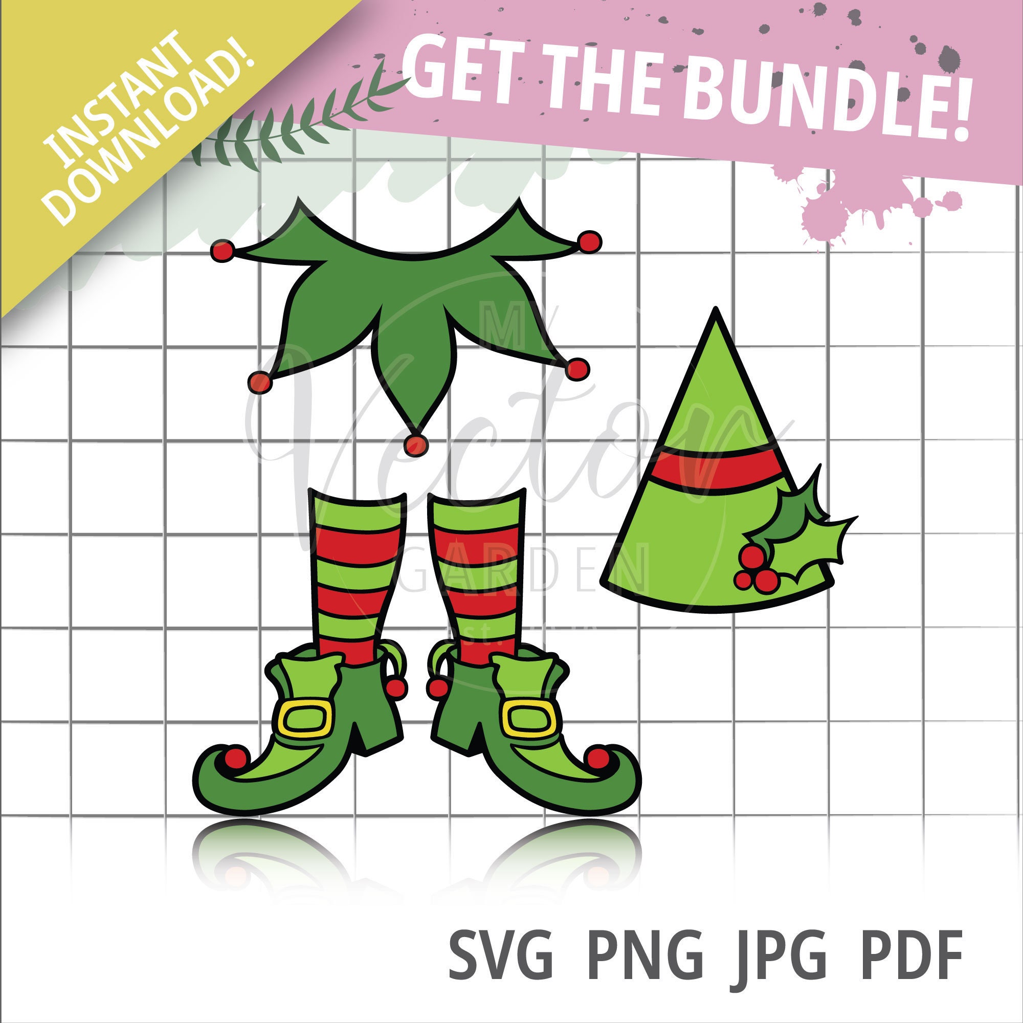 Elf Svg Bundle Christmas Clipart Kids Christmas Svg Cute Elf | Etsy
