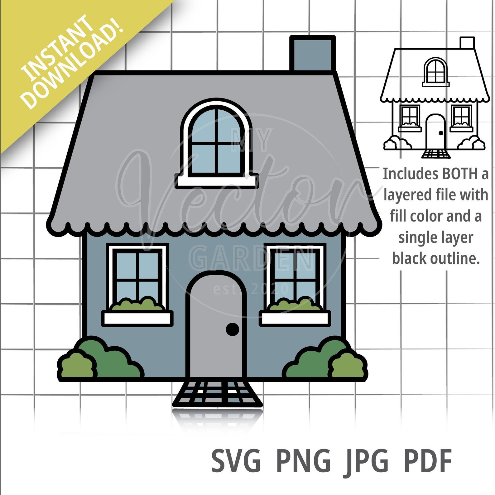 House Svg New Home File Country Cottage Png Realtor Svgs Real - Etsy