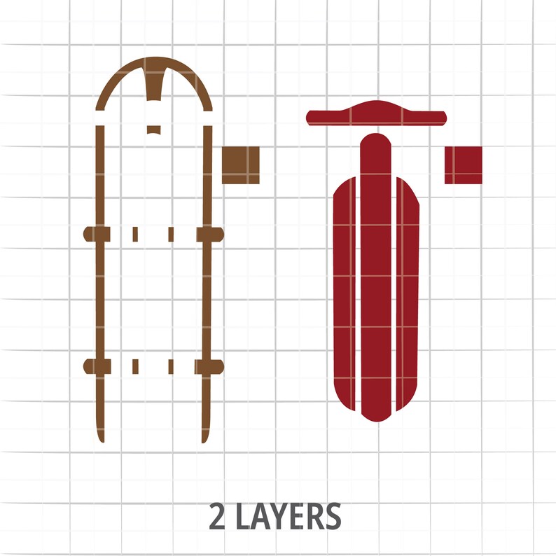 Runner Sled SVG: Hand Drawn Winter Sleigh Clipart (digital Download) - Etsy