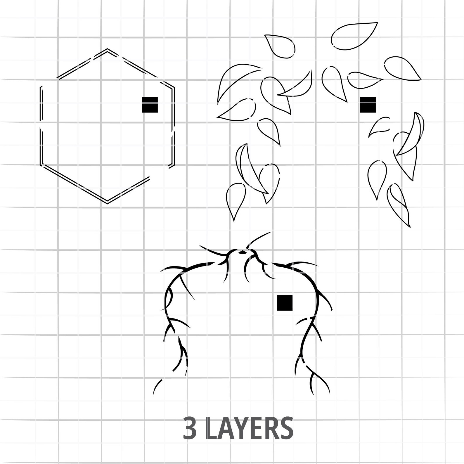 Pothos Plant on Frame Svg Hexagonal Frame Png Vine Svg Plant | Etsy