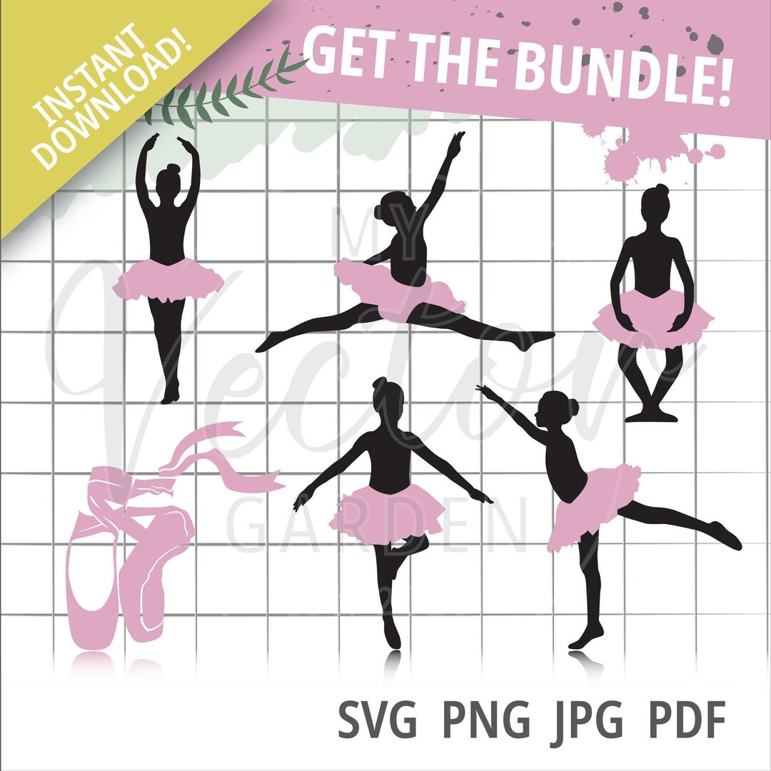 Ballet Svg Bundle, Ballerina Svg File for Cricut Layered Ballerina ...
