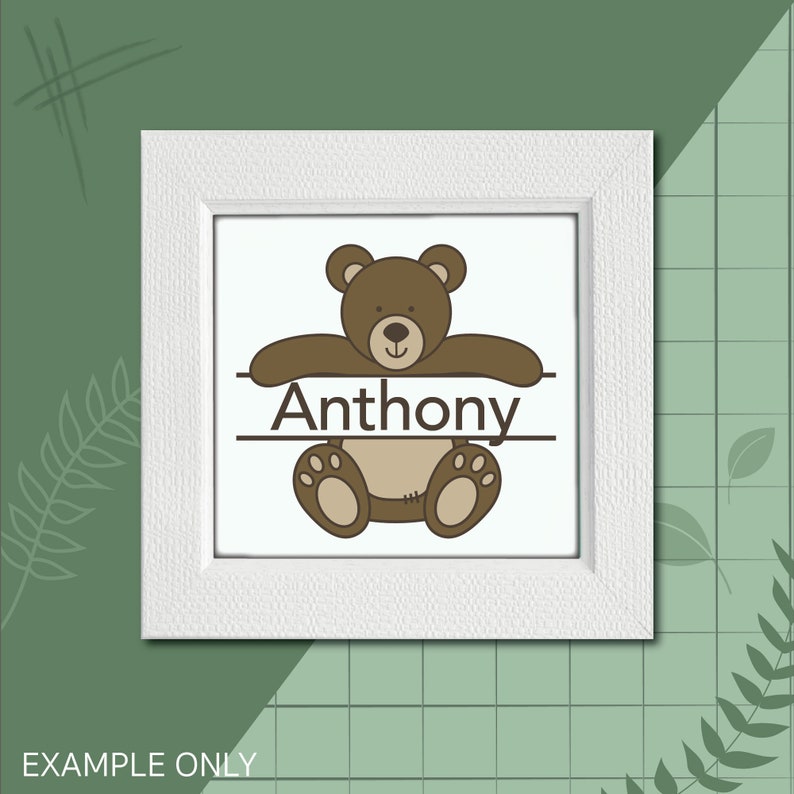 Split Teddy Bear Svg Monogram Teddy Bear Svg Cute Bear | Etsy