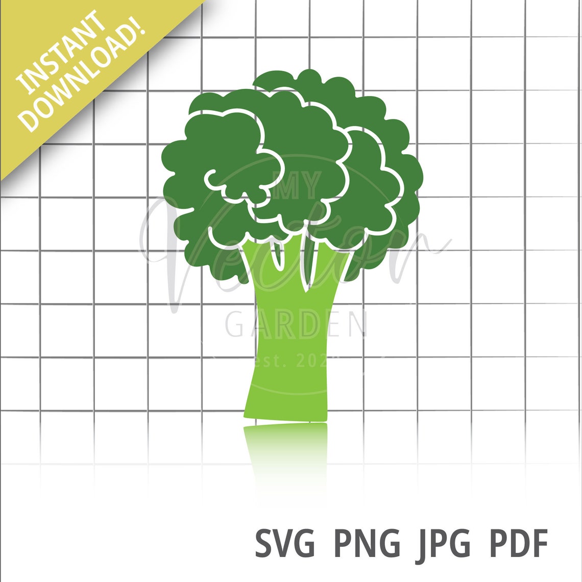 Broccoli Svg Vegetable Svg Png Broccoli Clipart Broccoli Cut | Etsy