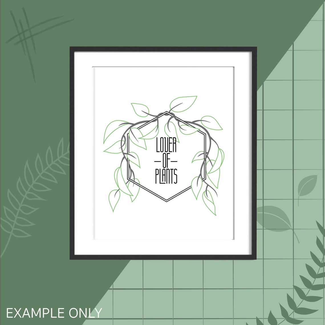 Pothos Plant on Frame Svg Hexagonal Frame Png Vine Svg Plant | Etsy