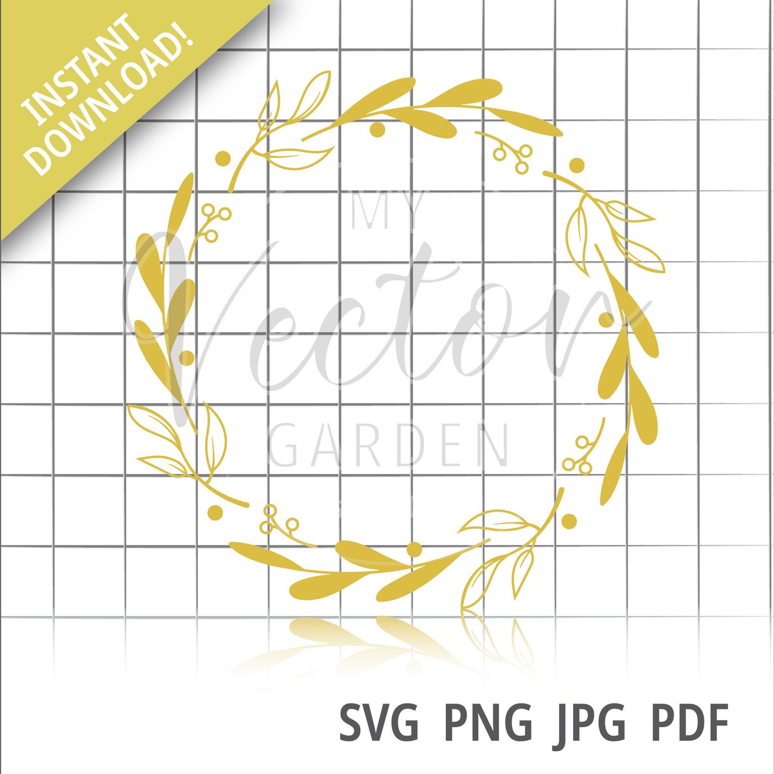 Farmhouse Wreath Svg Branches Wreath Clipart Laurel Wreath - Etsy