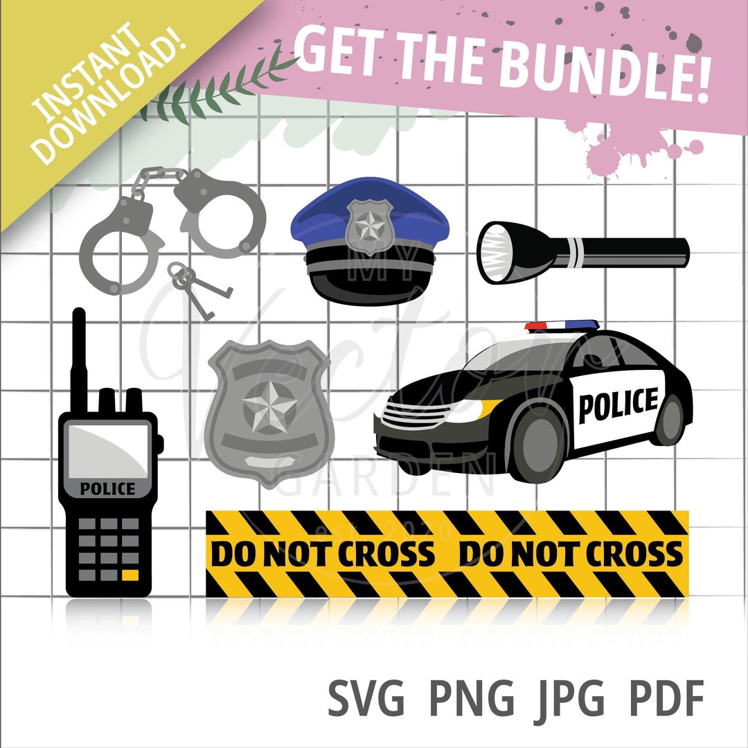 Police Svg Bundle, Kids Police Clipart Cop Svg Police Car Svg Police ...