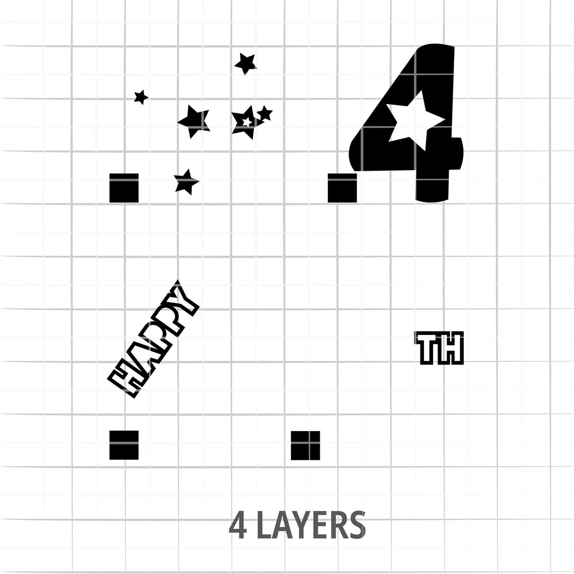 Happy 4th Svg Happy Fourth of July Svg Decor Svg Patriotic - Etsy