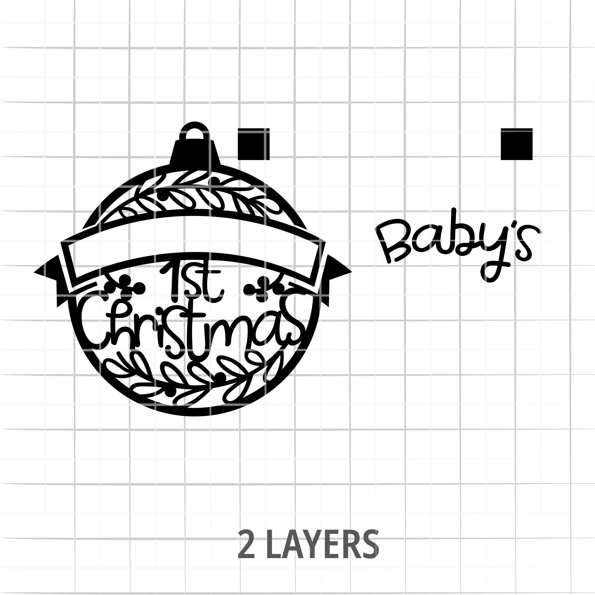 Baby's First Christmas Ornament Svg Christmas Cut File My - Etsy