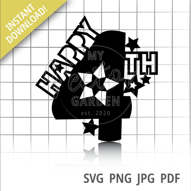 Happy 4th Svg Happy Fourth of July Svg Decor Svg Patriotic - Etsy