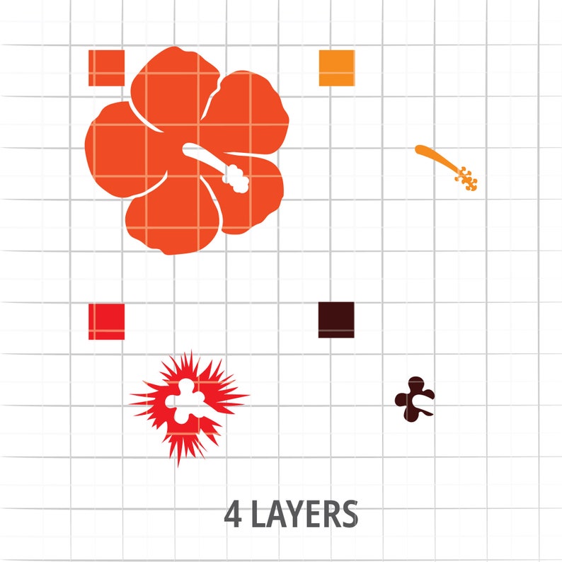 Hawaiian Flower Svg Bundle Summer Flowers Svg Beach Svg - Etsy