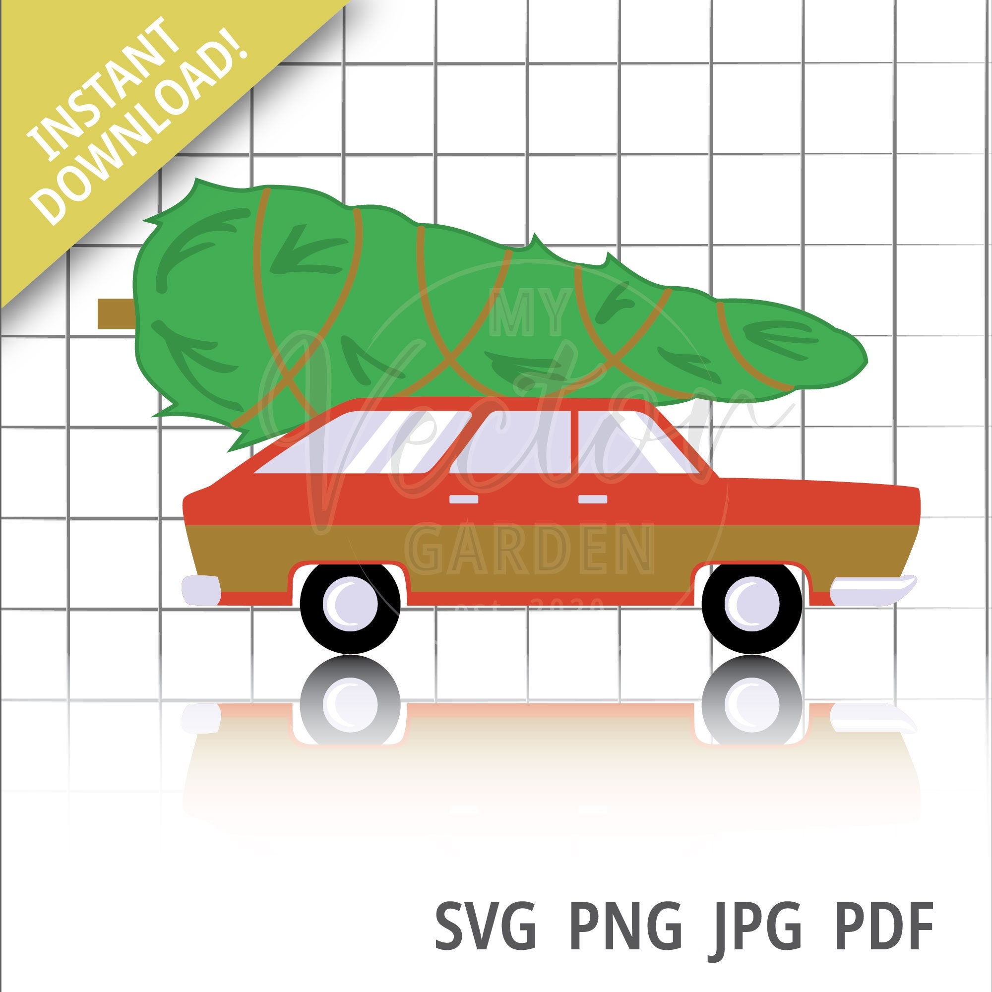 Station Wagon Christmas Tree Svg Car With Tree Svg Station - Etsy