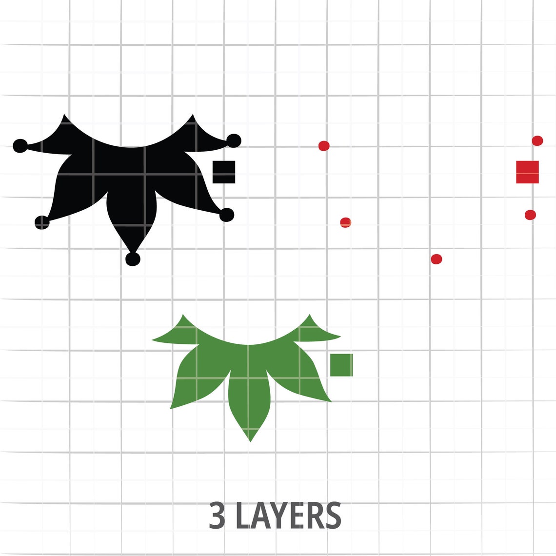 Elf Collar Svg Jester Collar jpg Christmas Clipart Holiday | Etsy