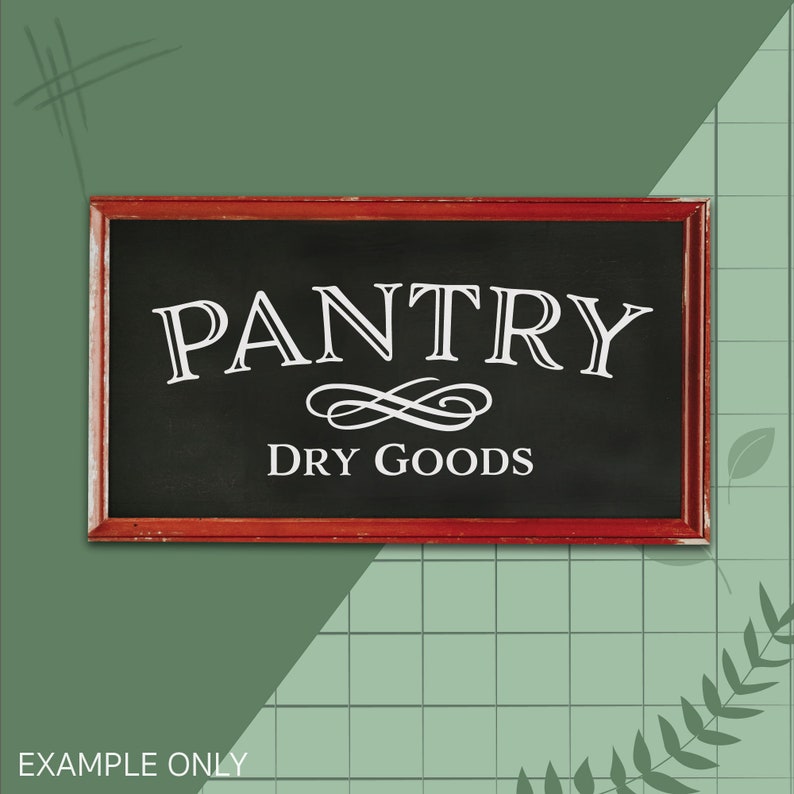 Pantry Svg Dry Goods File Vintage Sign Design Kitchen Decor | Etsy