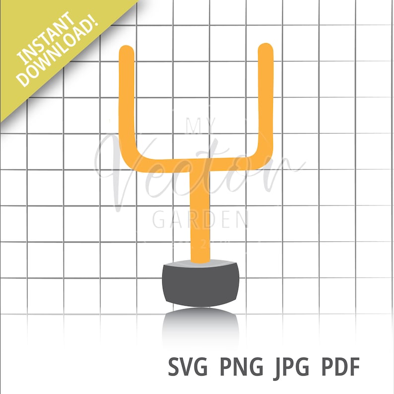 Goal Post Svg Field Goal Clipart Goal Post Vector Football | Etsy