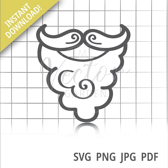 Printable Mustache Santa