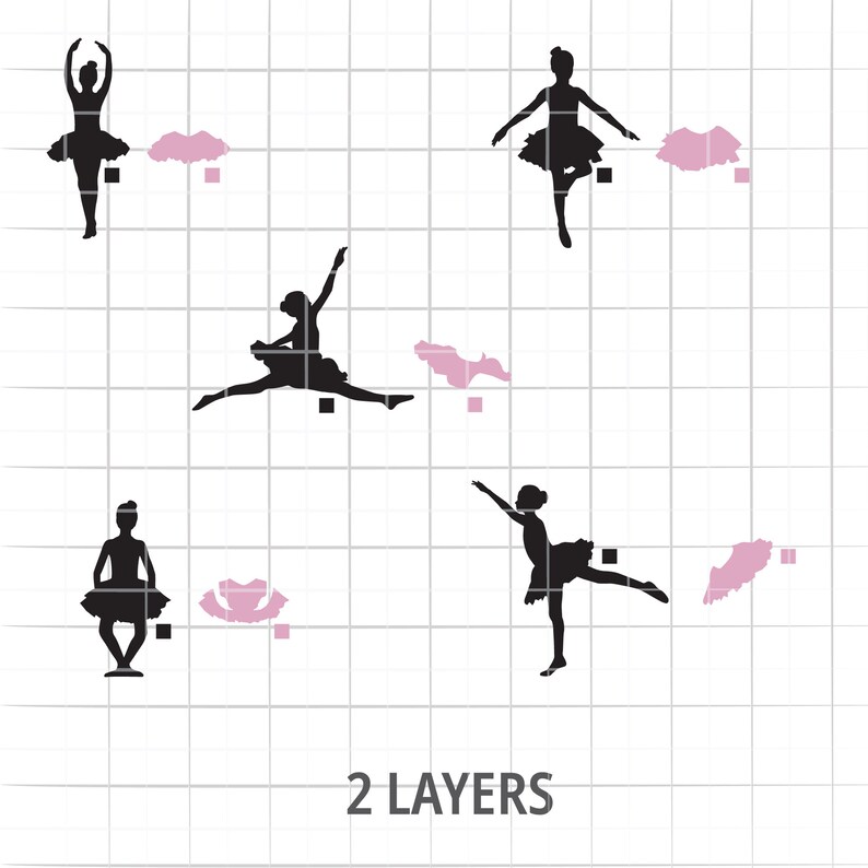 Ballet Svg Bundle Ballerina Svg File for Cricut Layered - Etsy