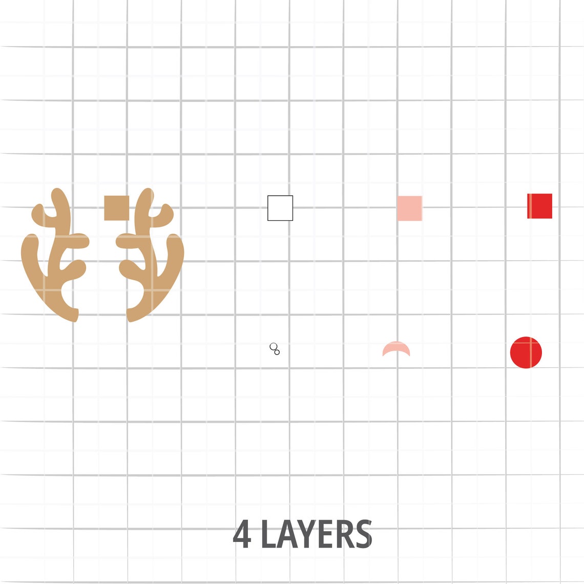 Rudolph Svg Reindeer Antlers Svg File for Cricut Christmas - Etsy