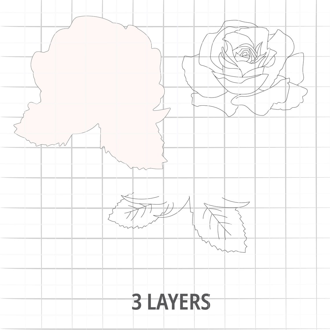 Single Line Rose Svg Drawing File for Cricut Pen Svg Single | Etsy