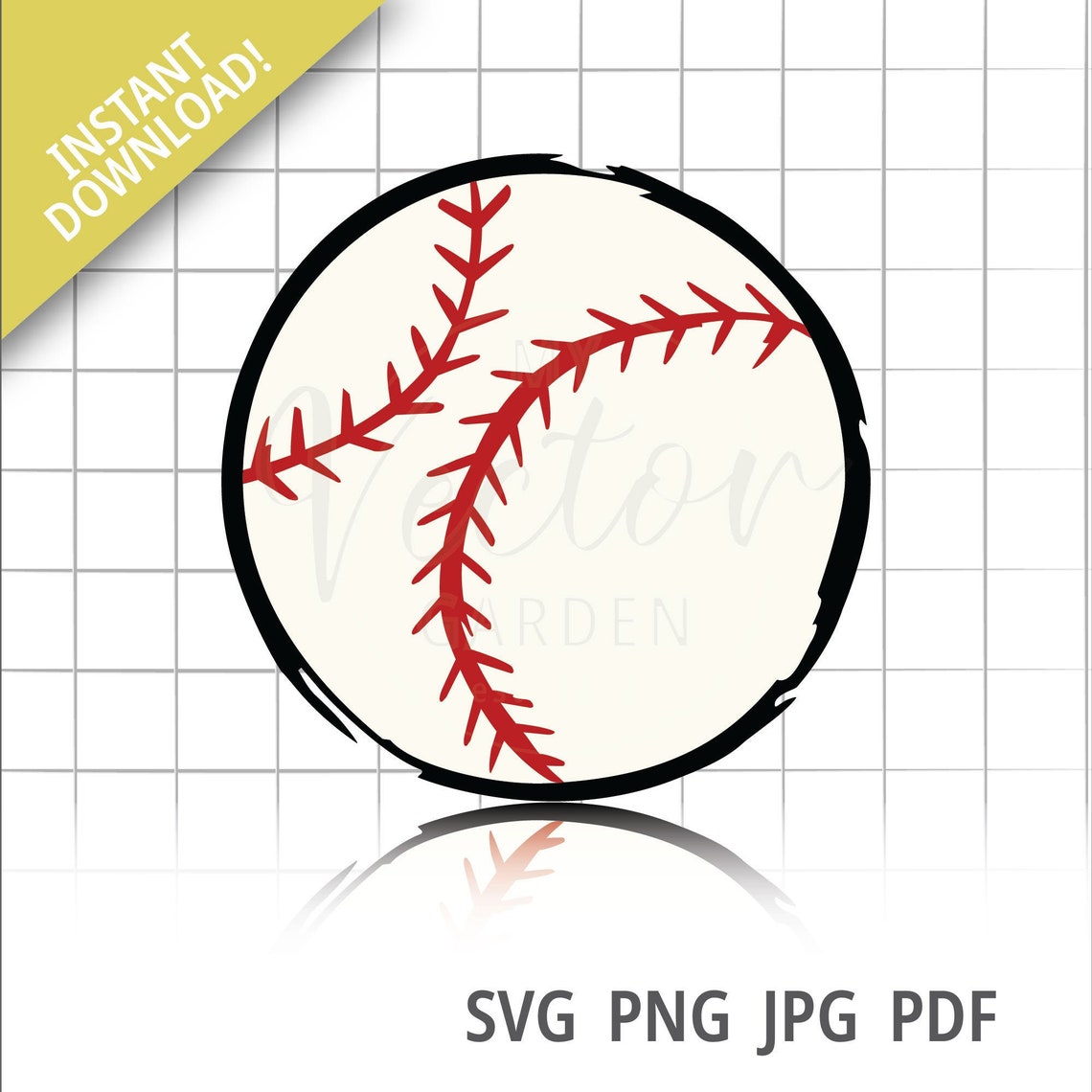 Baseball Svg Sports Png Fall Ball Graphic Distressed Baseball | Etsy