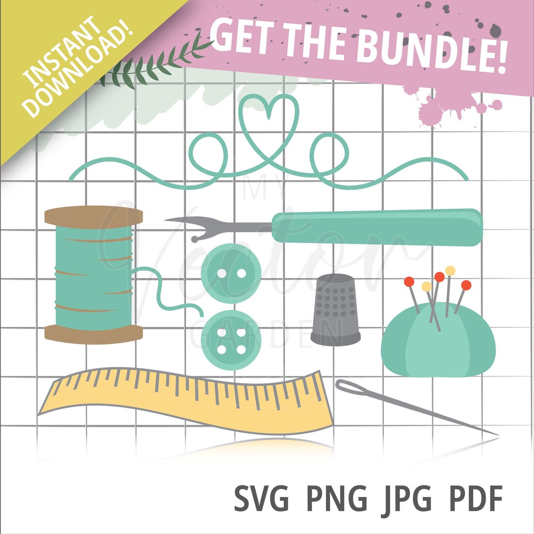 Sewing Svg Bundle, Sewing Clipart Seamstress Svg Crafting Svg Files for ...