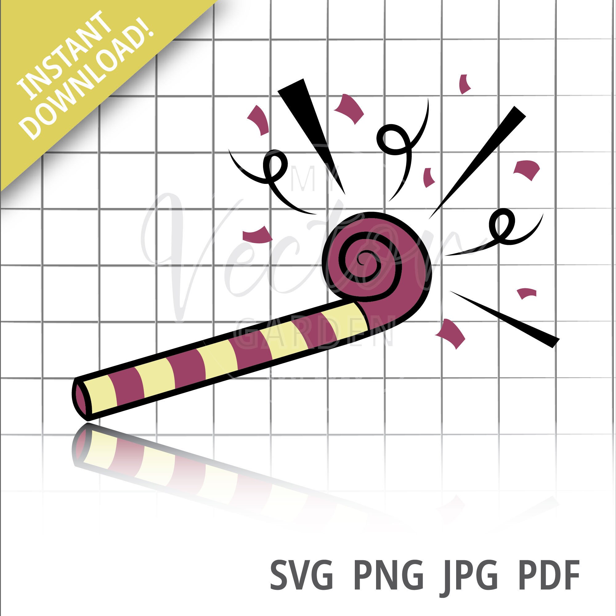 Noisemaker Svg New Years Eve Party Celebration Jpg Birthday - Etsy