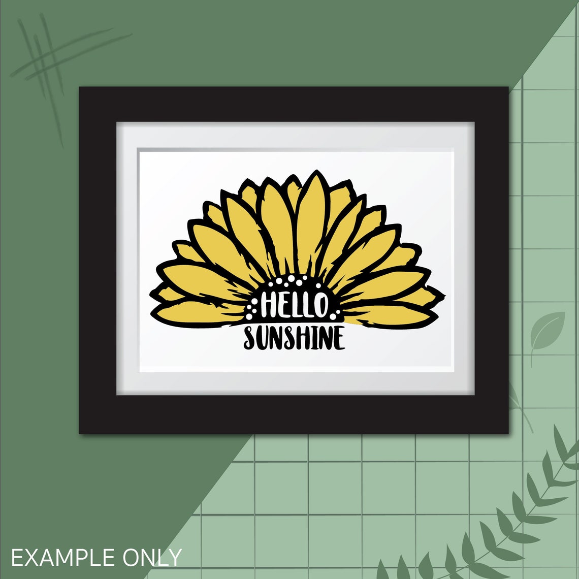 Hello Sunshine Svg Sunflower Cut File Distressed Flower Jpg - Etsy